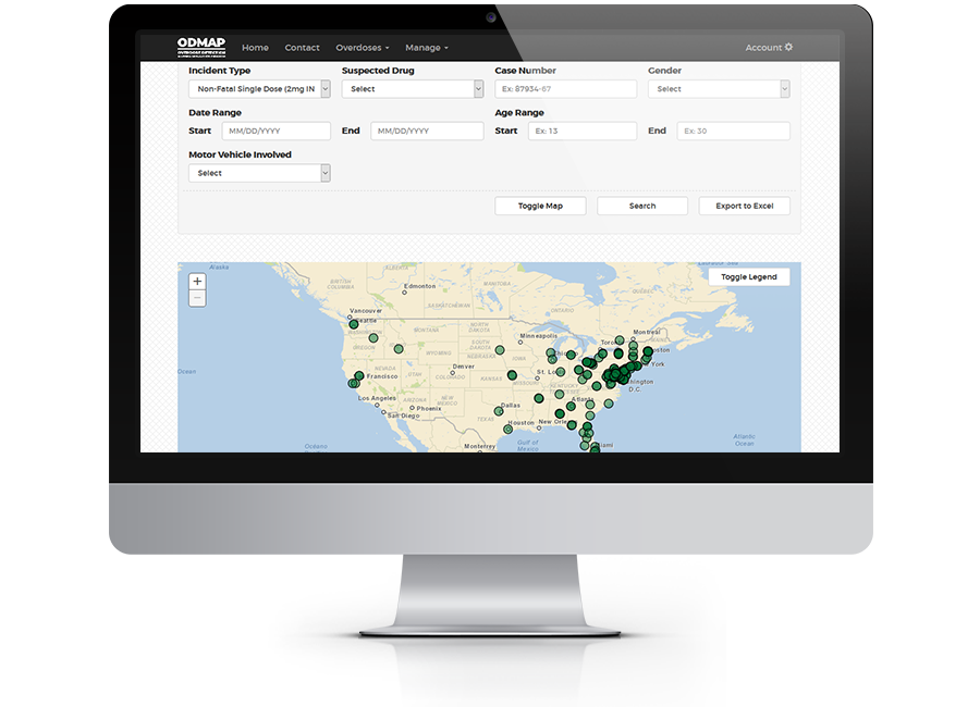 Overdose Detection Mapping Application Program